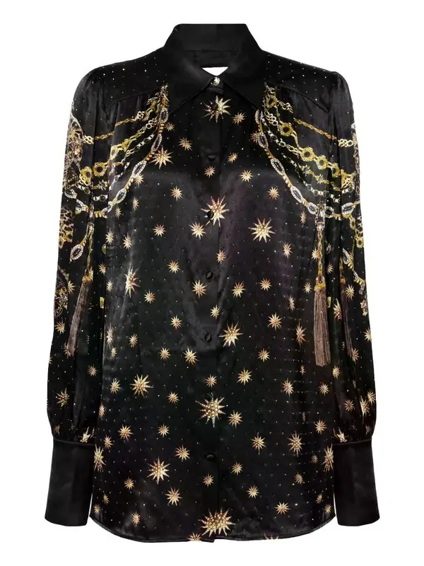 Camilla Graphic-print Silk Shirt - Multicolour