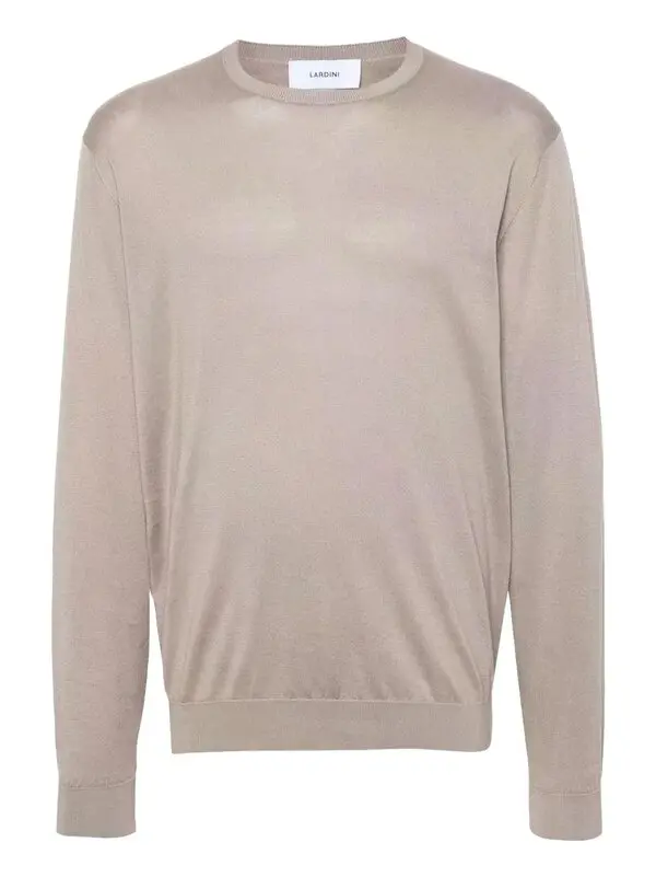 LARDINI Cotton Knitted Jumper - Grey