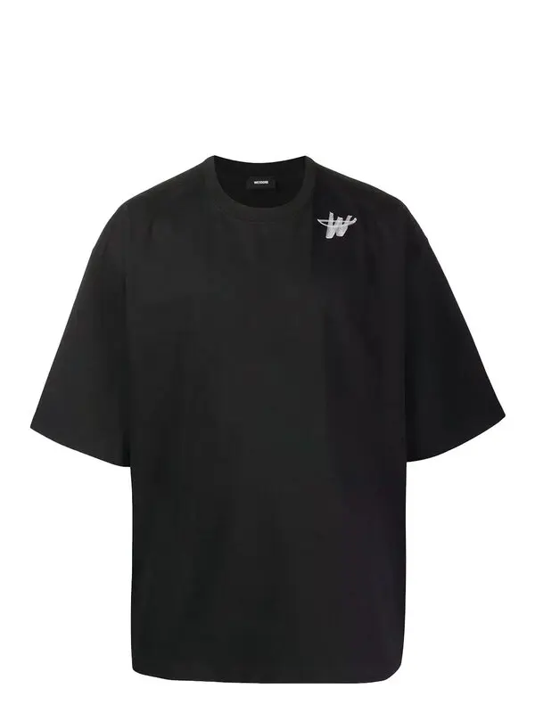 We11Done Logo-print Oversized T-shirt - Black