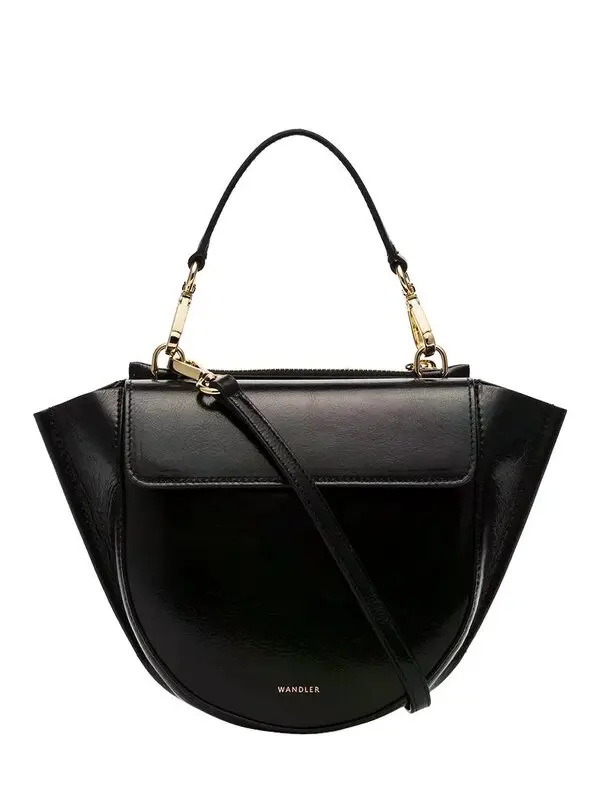 WANDLER Hortensia Mini Leather Shoulder Bag - Black