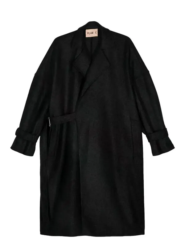 Plan C Wrap-design Coat - Grey