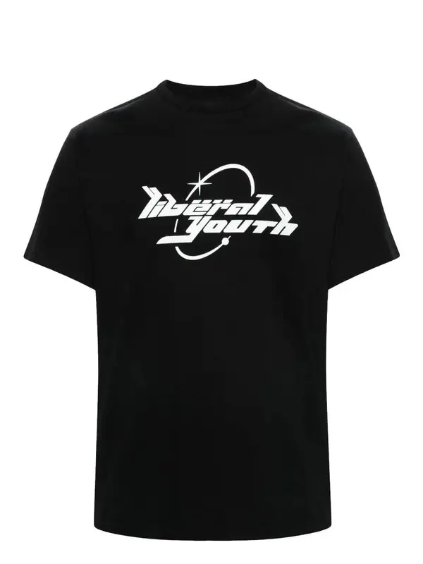 LIBERAL YOUTH MINISTRY Logo-print Cotton T-shirt - Black