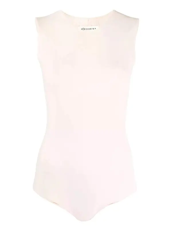 MAISON MARGIELA Sleeveless Jersey Bodysuit - Neutrals