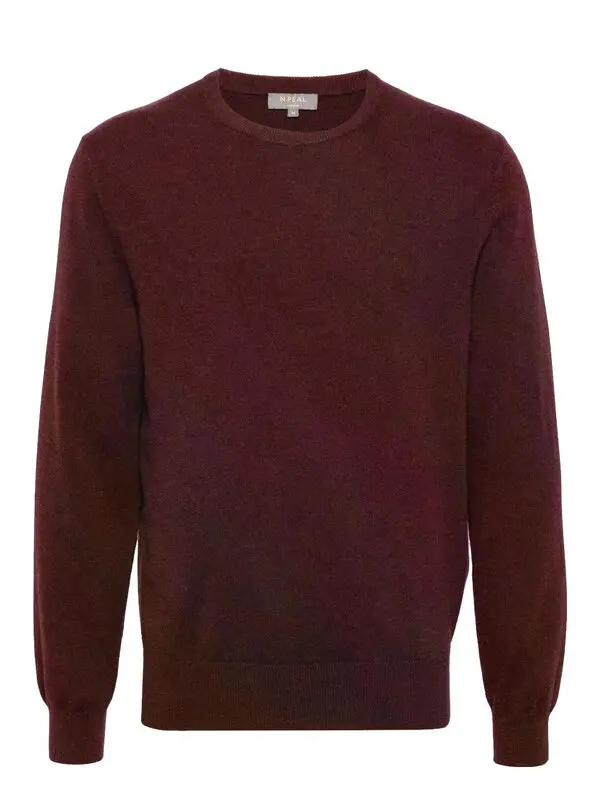 N.peal Oxford Round Neck Jumper - Red