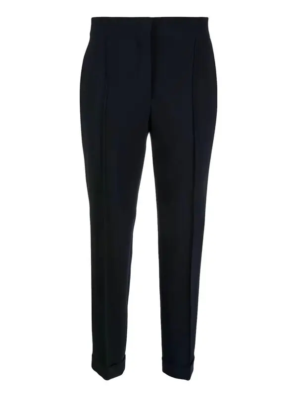 Moschino Pressed-crease Tapered Trousers - Blue