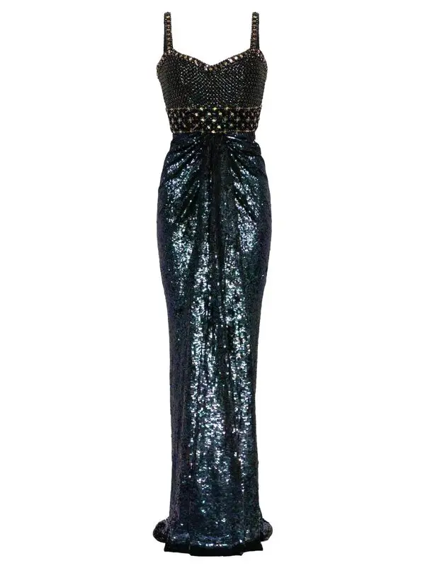 Jenny Packham Only You Sequin Maxi Dress - Multicolour