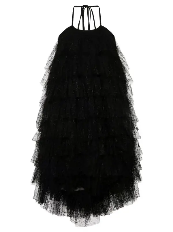 UMA WANG Alys Lace Midi Dress - Black