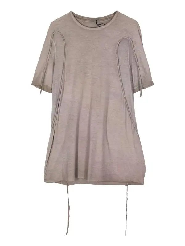 Masnada Draped-detail Cotton T-shirt - Neutrals