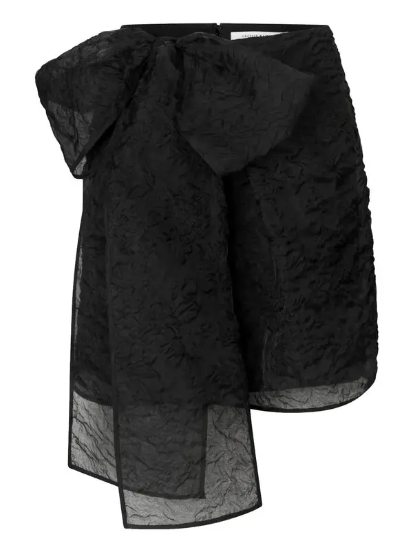 Cecilie Bahnsen Gigi Matelassé-effect Skirt - Black