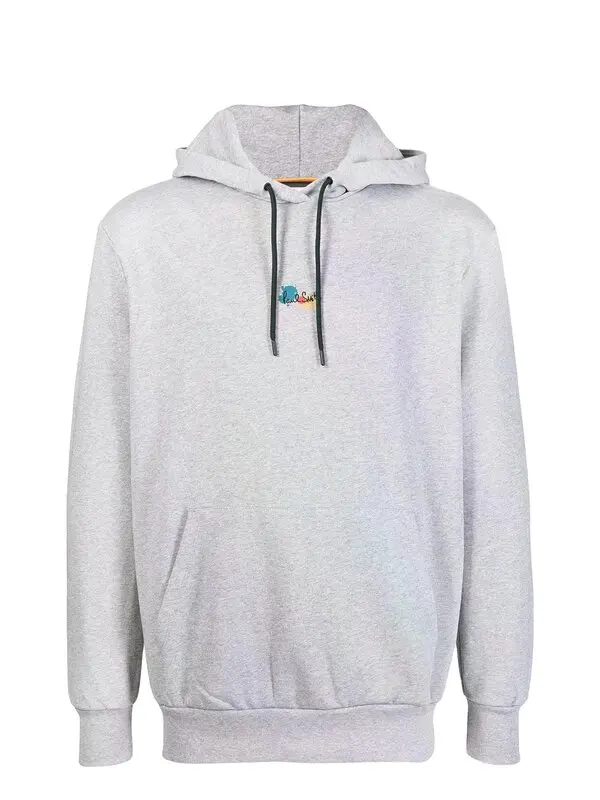Paul Smith Paint-splatter Logo-print Hoodie - Grey