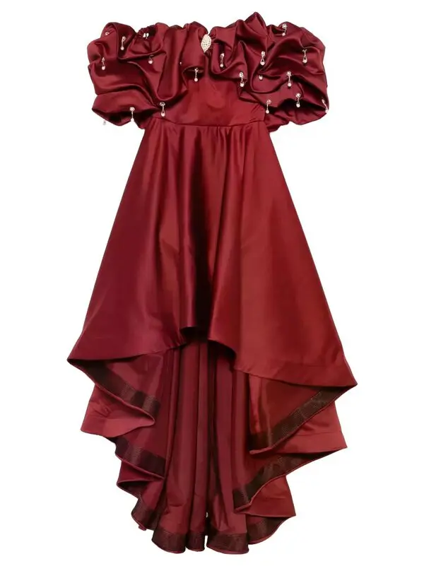 AAVVA Off-shoulder Puffy Gown - Red