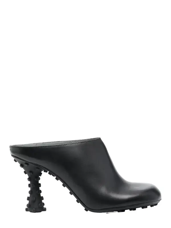 Sunnei 1000chiodi 105mm Leather Mules - Black