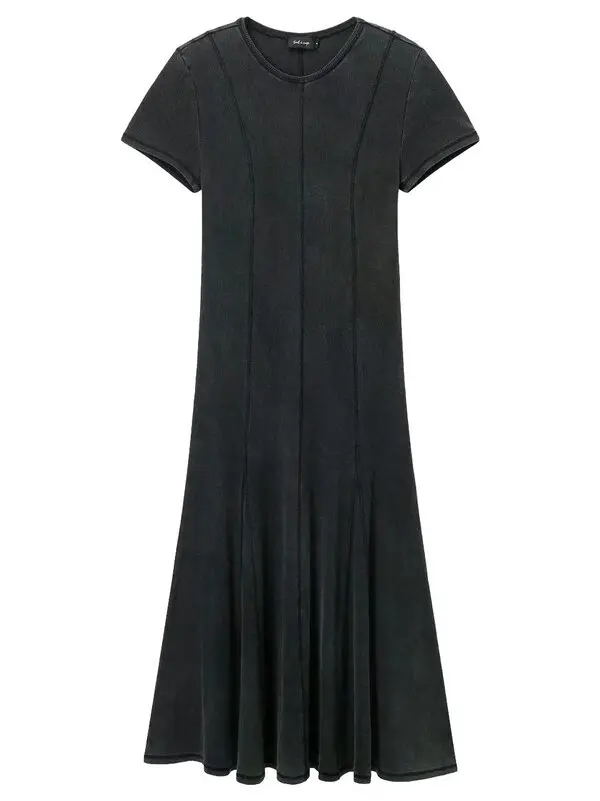 TOUT A COUP Fine-ribbed Mid-length Dress - Grey