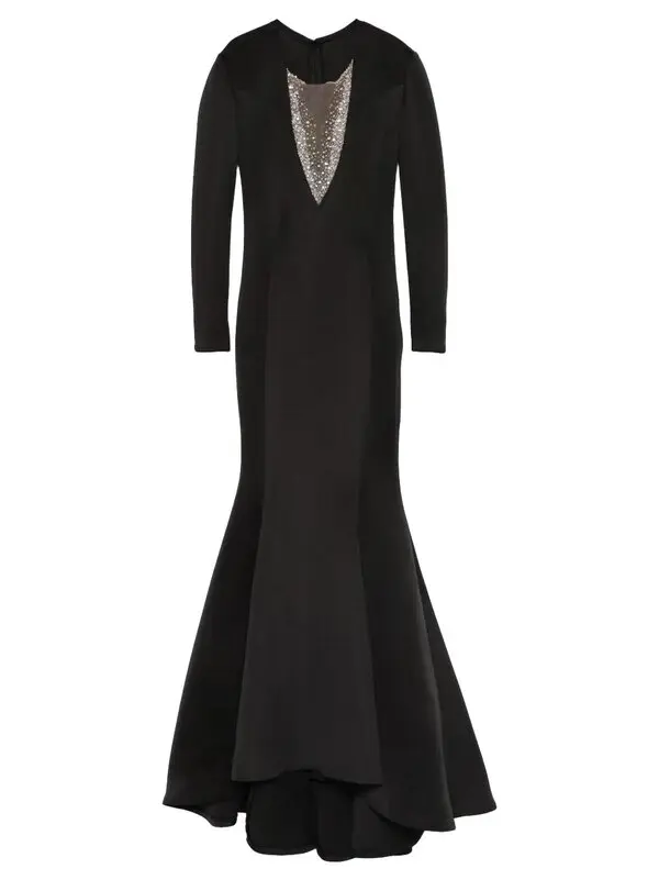 AAVVA Crystal-embellished Mermaid Gown - Black