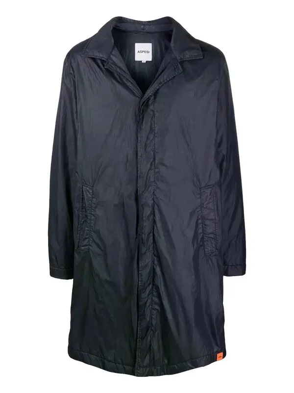 Aspesi Hooded Parka Coat - Blue