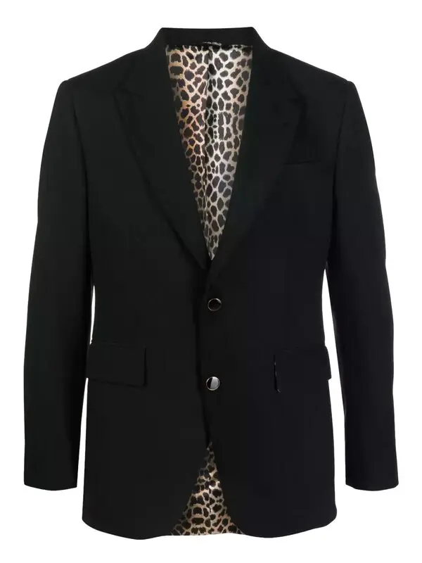 ERALDO Notched-lapel Single-breasted Blazer - Black