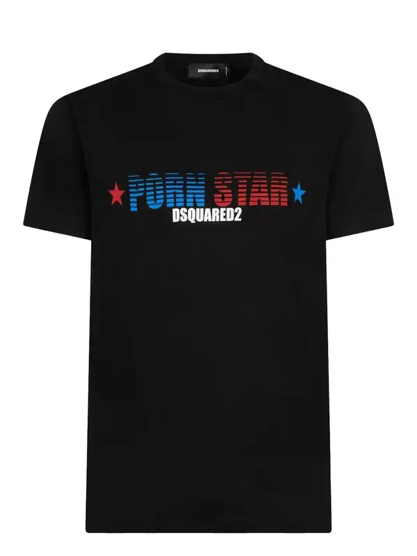Dsquared2 Slogan-print Cotton T-shirt - Black