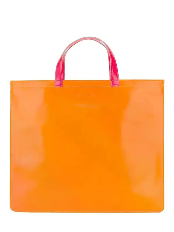 Comme Des Garçons Colour-block Tote Bag - Orange