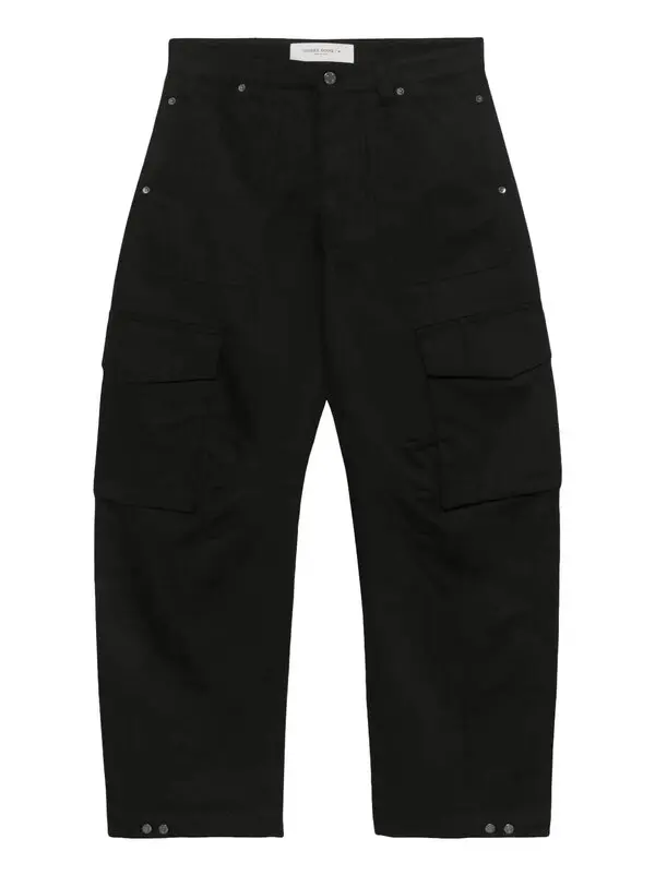 GOLDEN GOOSE Tapered Twill Trousers - Black