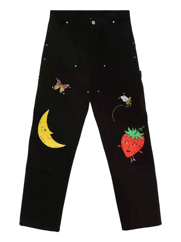 SKY HIGH FARM WORKWEAR Embroidered Jeans - Black