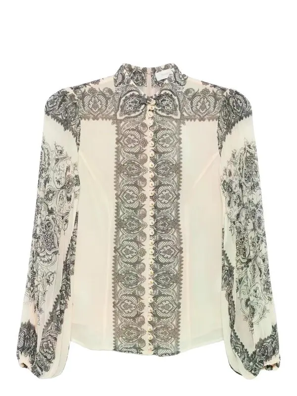 Zimmermann Sunray Pleated Blouse - Neutrals