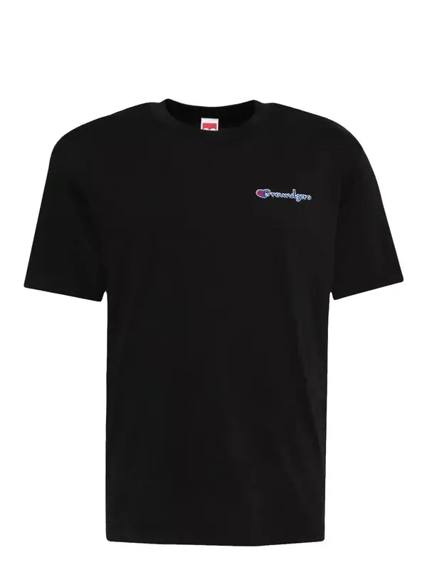 GROUND ZERO Logo Print Cotton T-shirt - Black
