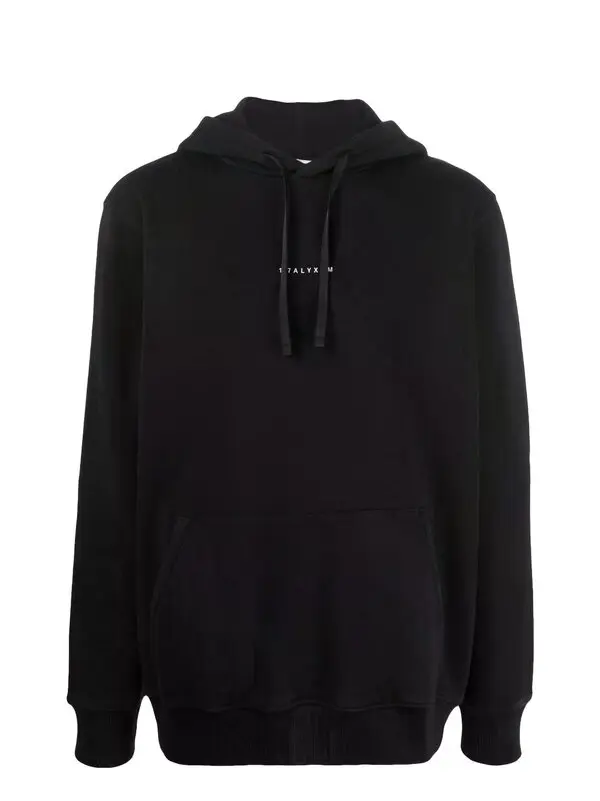 1017 Alyx 9sm Logo-print Pullover Hoodie - Black