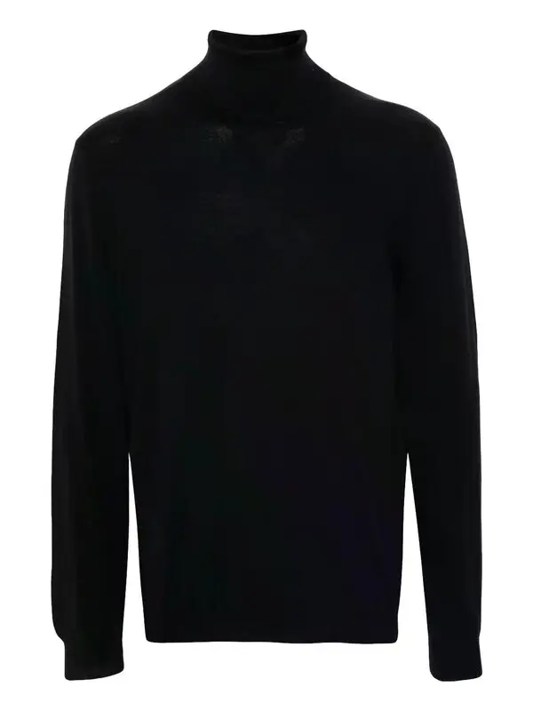 ZANONE Fine-knit Roll Neck Sweater - Blue