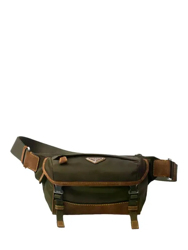 Prada Canvas Utility Shoulder Bag - Green
