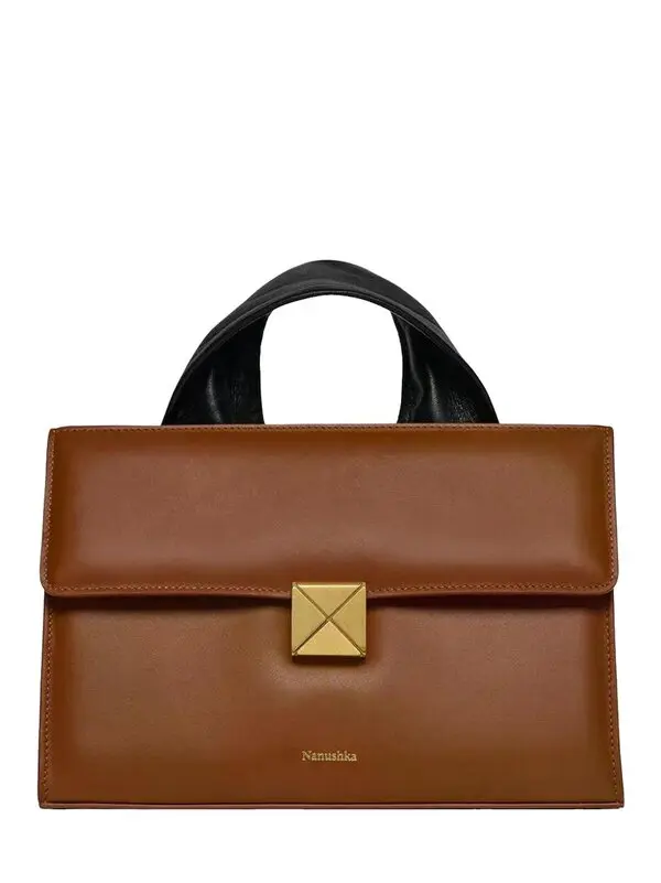 Nanushka Logo-stamp Tote Bag - Brown