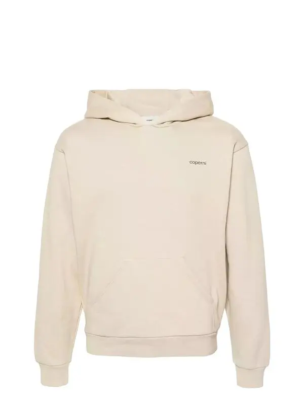 Coperni Horn Logo-print Hoodie - Neutrals