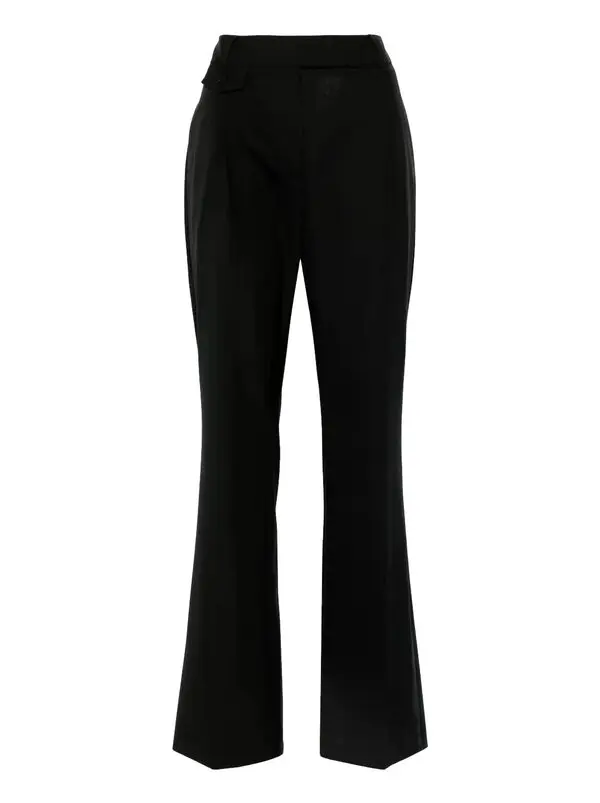 SEMICOUTURE Pleat-detail Trousers - Black