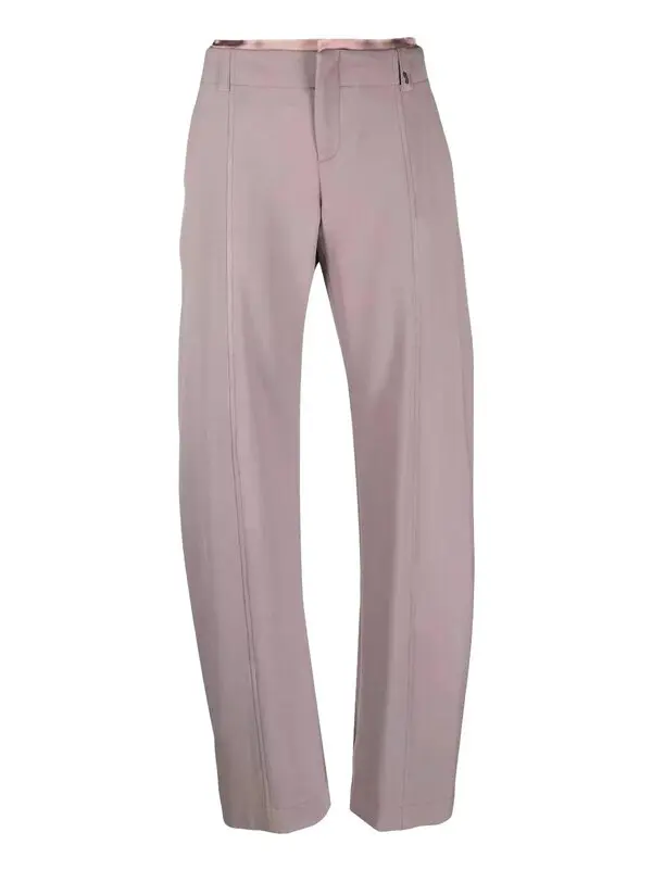 SSHEENA Layered-waistband Straight-leg Trousers - Purple