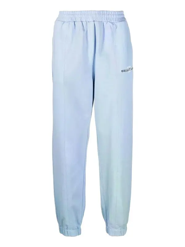 Helmut Lang Embroidered-logo Drawstring Trackpants - Blue