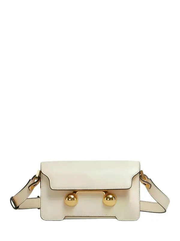 Marni Mini Trunkaroo Leather Shoulder Bag - Neutrals