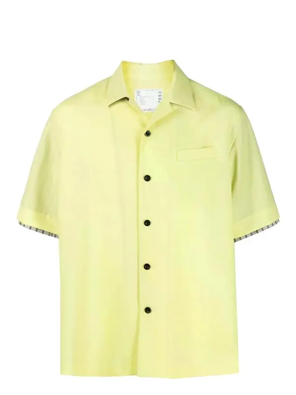 Sacai Shortsleeved Oversized Shirt - Yellow