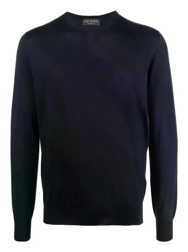 DELL'OGLIO Crew Neck Jumper - Blue