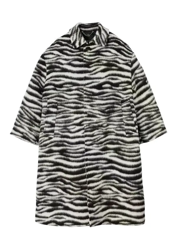 Marc Jacobs The Zebra Brushed Coat - Black