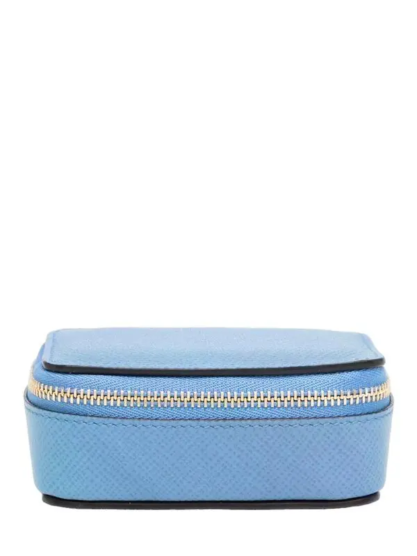Smythson Leather Travel Pouch - Blue