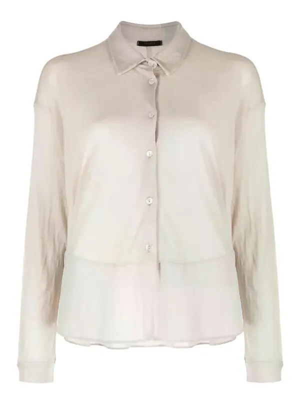Transit Paneled Virgin Wool-blend Top - Neutrals