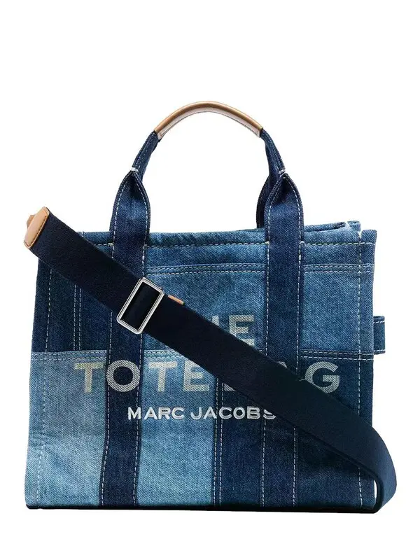 Marc Jacobs Medium Denim Patchwork Tote Bag - Blue