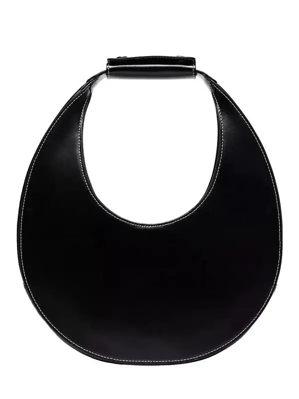 Staud Moon Leather Tote Bag - Black
