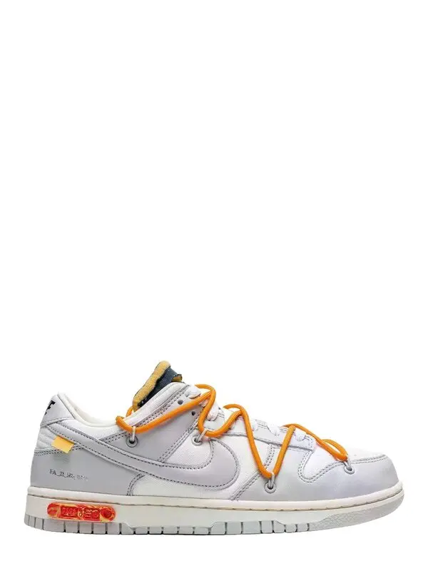 Nike X Off White Dunk Low Lot 44 Sneakers - Grey