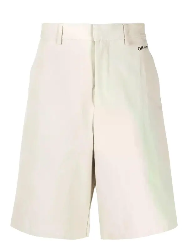 Off-White Arrows-print Bermuda Shorts - Neutrals