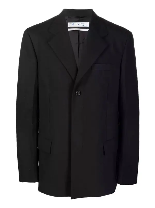 Off-White Industrial-belt Single-breasted Blazer - Black