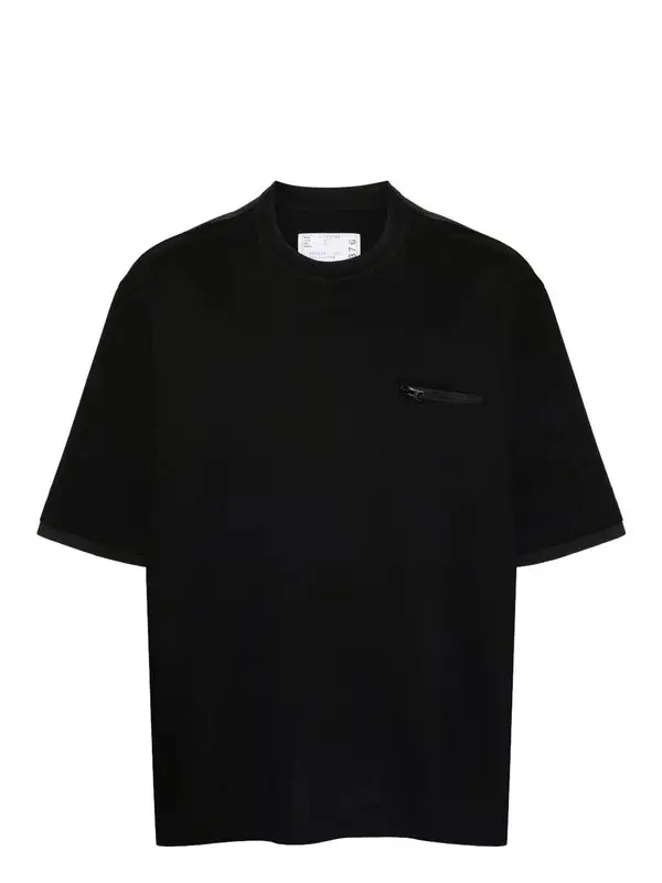 Sacai Panelled-design T-shirt - Black