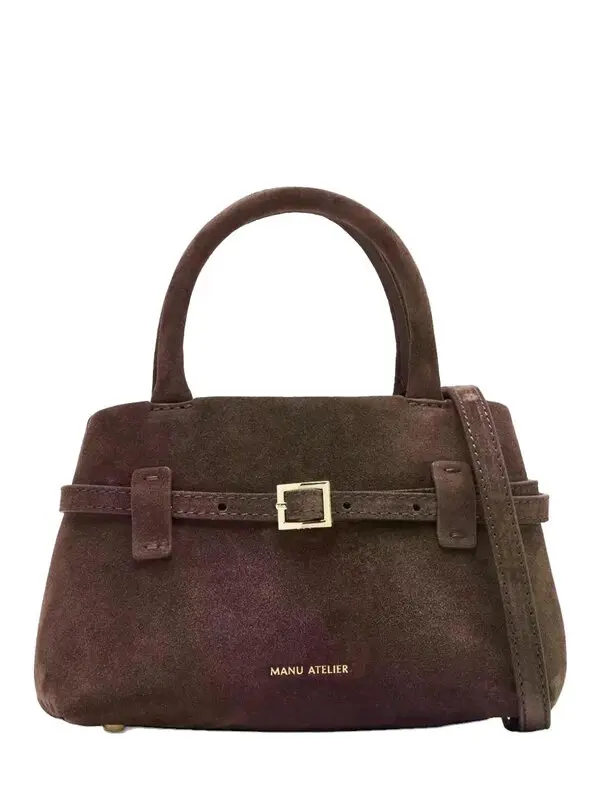 Manu Atelier Leather Tote Bag - Brown