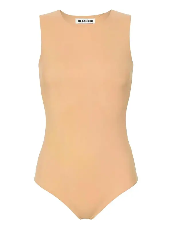 JIL SANDER Round-neck Sleeveless Bodysuit - Neutrals