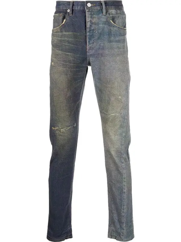 PURPLE BRAND Low-rise Slim-fit Jeans - Blue