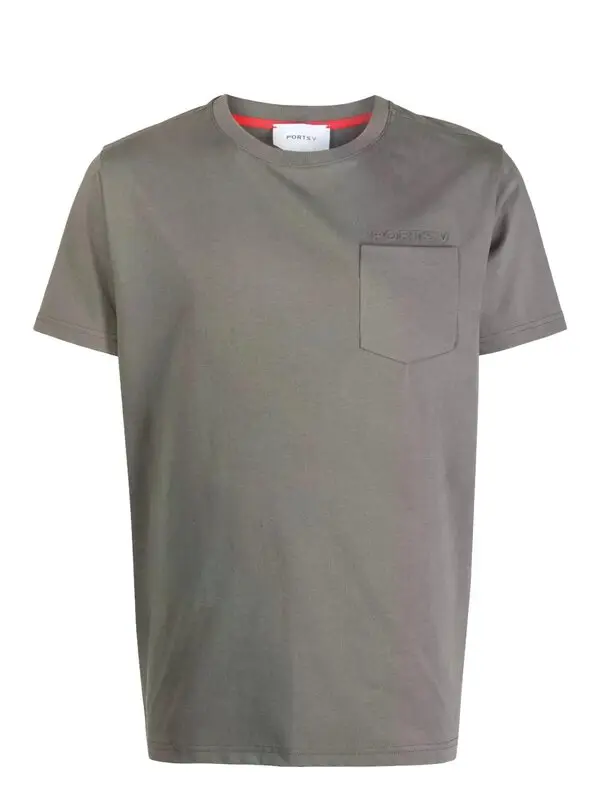 PORTS V Patch-pocket T-shirt - Grey